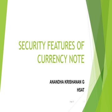 Security Features Of Currency Note Pptx