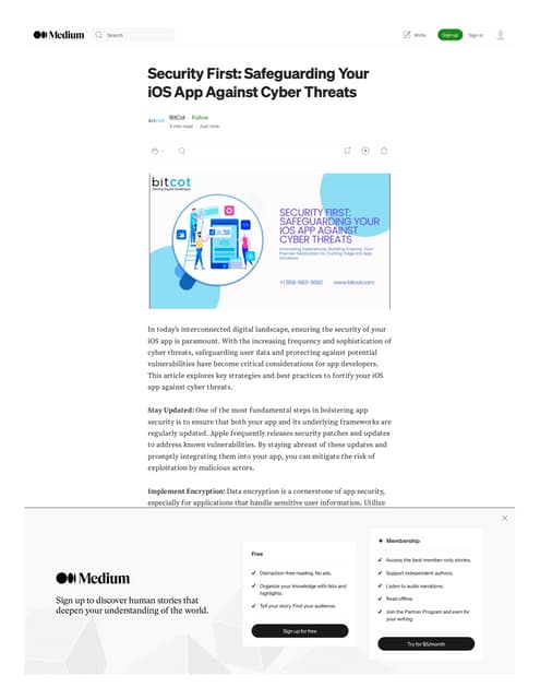 Security First Safeguarding Your Ios App Against Cyber Threats Pdf
