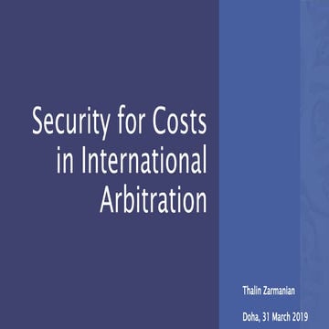 Security for costs 31 03 19 | PPT