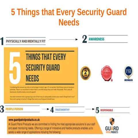 5 Things that a Security Guard Needs | PPT