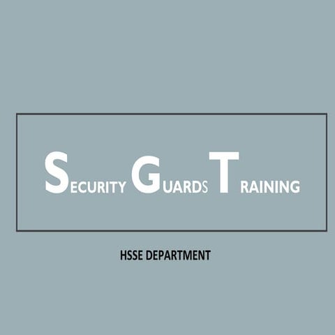 Security guards training-URDU | PPT