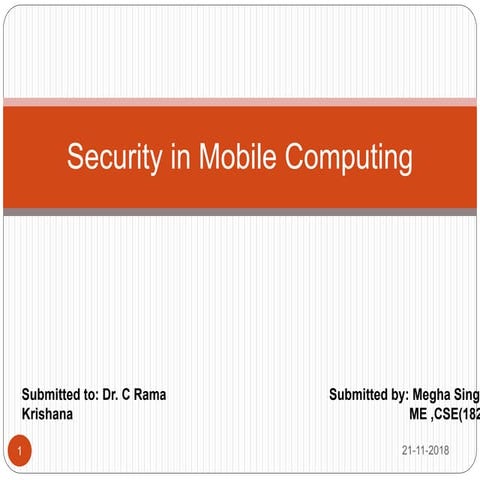 Security in Mobile Computing | PPT