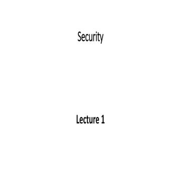 Security Introduction And Overview Lecture1 Pptx