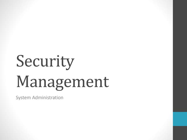 Information Security Management | PPTX