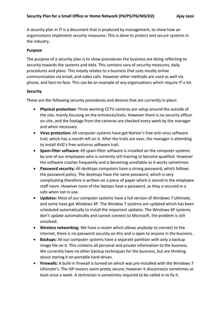 Security and safety plan | PPT