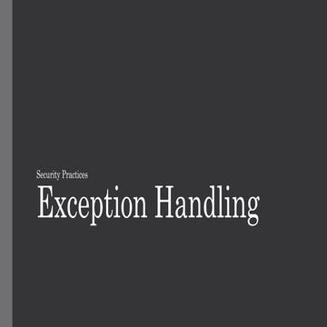 Security Practices - Exception Handling.pptx