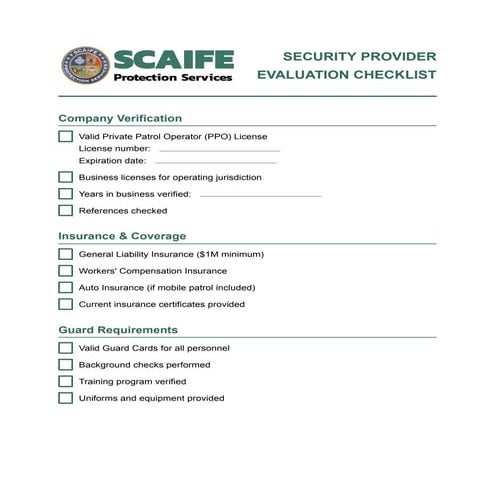 Security Provider Evaluation Checklist - Scaife Protection Services.pdf