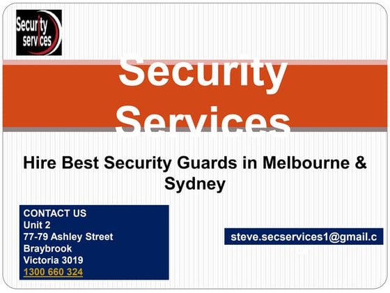 SECURITY GUARDS FOR HIRE MELBOURNE | PPT