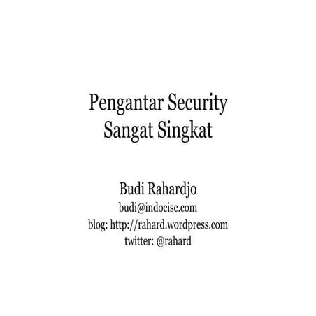 Security short intro | PPT