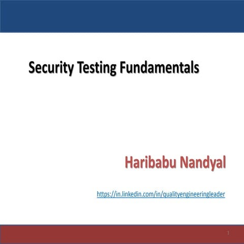 Security Testing Fundamentals Must Need Basics To Learn Penetration