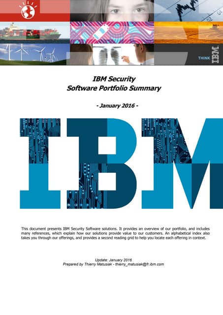 Ibm Security Software Solutions One Pager Pdf