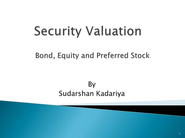 Valuation of securities | PPTX