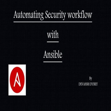 Security workflow with ansible | PPT