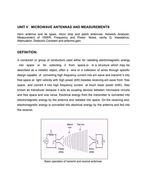 EC6701 RF&MW - VSWR Meter | PPTX