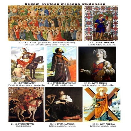 Sedam svetaca mjeseca studenoga | DOCX