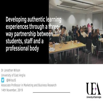 Developing authentic learning experiences | PPT