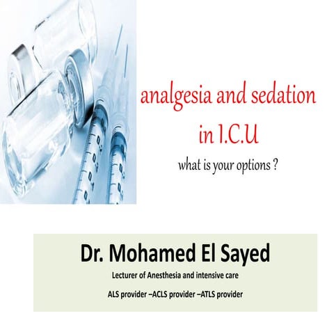 Sedation and analgesia | PPT