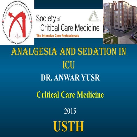 Sedation and analgesia in icu | PDF