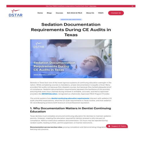 Sedation Documentation Requirements During CE Audits in Texas.pdf
