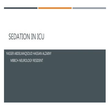 Sedation in icu | PPTX