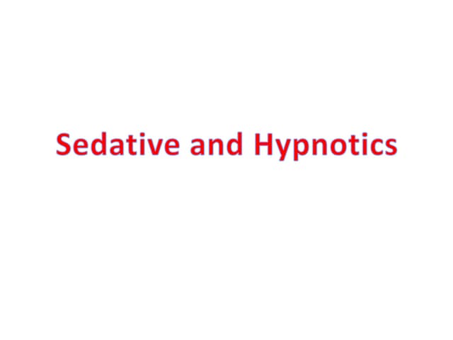22 sedative hypnotic drugs | PPT