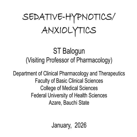 Medicinal chemistry I- Unit 4A. sedative and hypnotics.pptx