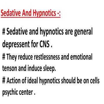 Sedative And Hypnotics | PPTX | Sleep Disorders | Diseases and Conditions