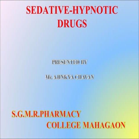 Sedatives and hypnotics | PPT