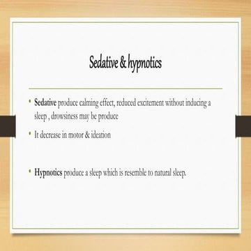 Sedative & hypnotic | PPT