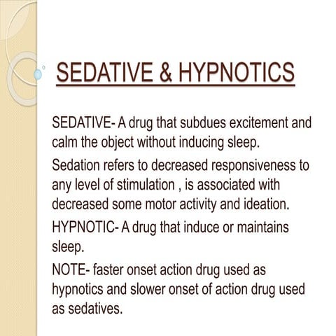 Sedative & hypnotics | PPTX