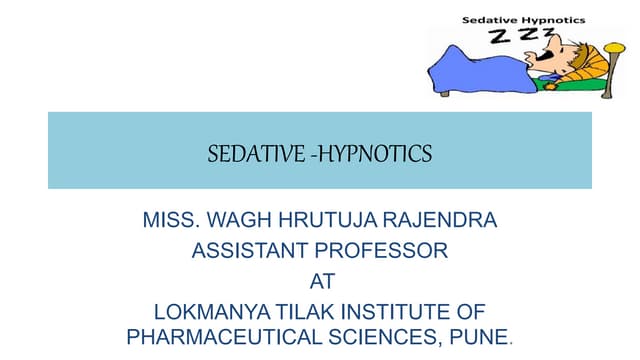 Sedatives and hypnotics | PPT