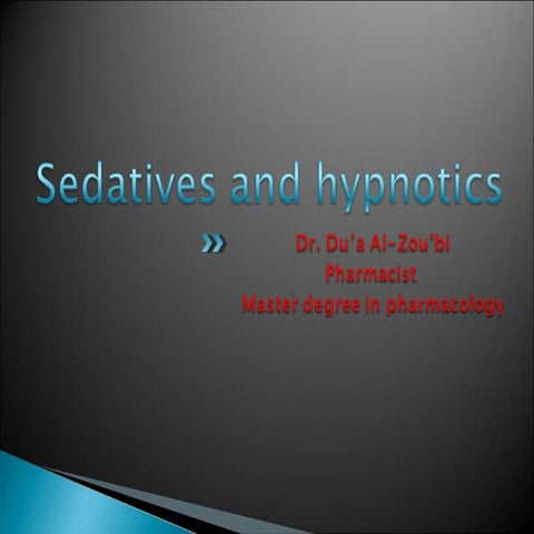 Sedatives and hypnotics | PPT