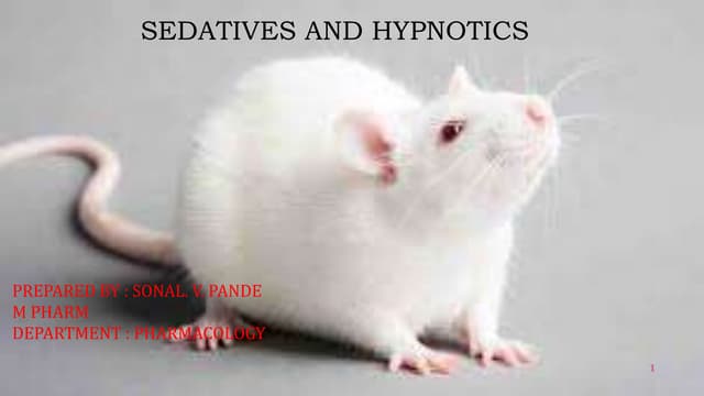 Sedatives and hypnotics | PPT