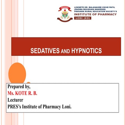 SEDATIVES and HYPNOTICS. | PPTX | Illegal Drugs, Tobacco, eCigarettes ...
