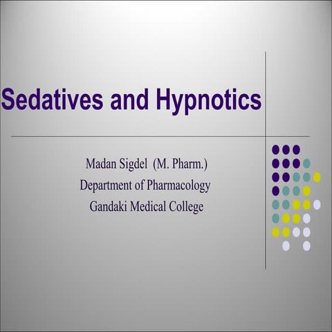 Sedatives and hypnotics | PPT
