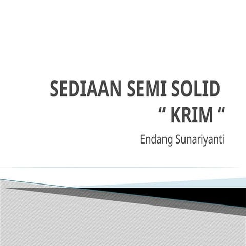 Sediaan semi solid | PPT