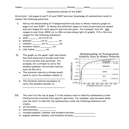 Sedimentary rocks of the esrt | DOCX