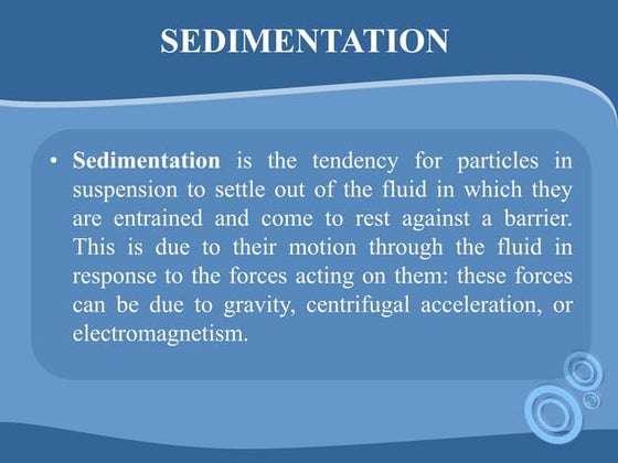 Sedimentation | PPT