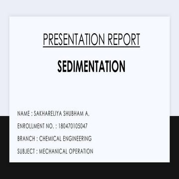 Sedimentation | PDF