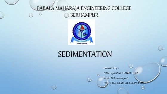 Sedimentation | PPT