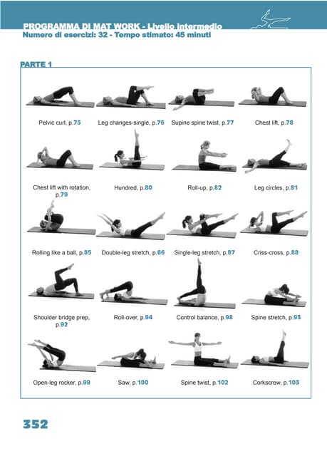 Schede da pilates | PDF | Physical Therapy | Wellness