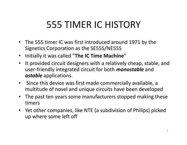 555 timer as Astable Multivibrator | PPTX