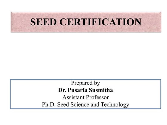 Varietal identificaton through grow-out test and Electrophoresis | PPT