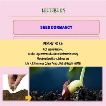 Seed dormancy | PPT