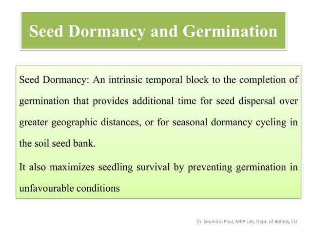 Seed dormancy | PPTX