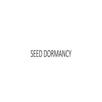 Dormancy , Hormonal regulation of seed germination , Role of Plant ...