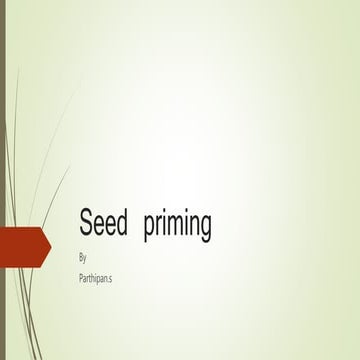 Seed priming | PPTX