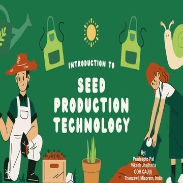 Introduction to Seed Production Technology | PDF
