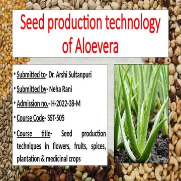 Seed production technology of Aloevera.pptx