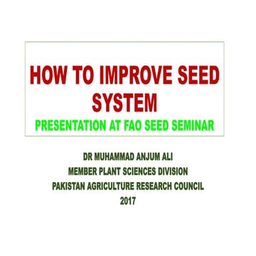 HOW TO IMPROVE SEED SYSTEM | PPTX